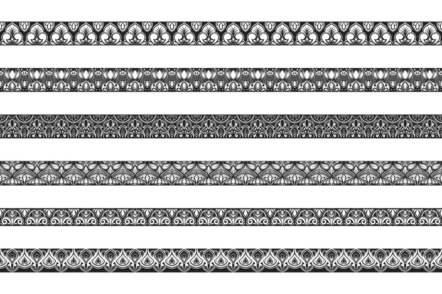 Lace pattern elements. Vintage figured lace borders, beautiful wedding ...