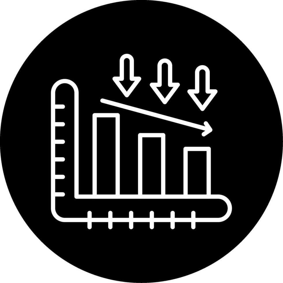 Decrease Bar Graph Line Circle Inverted 71386768 Vector Art at Vecteezy