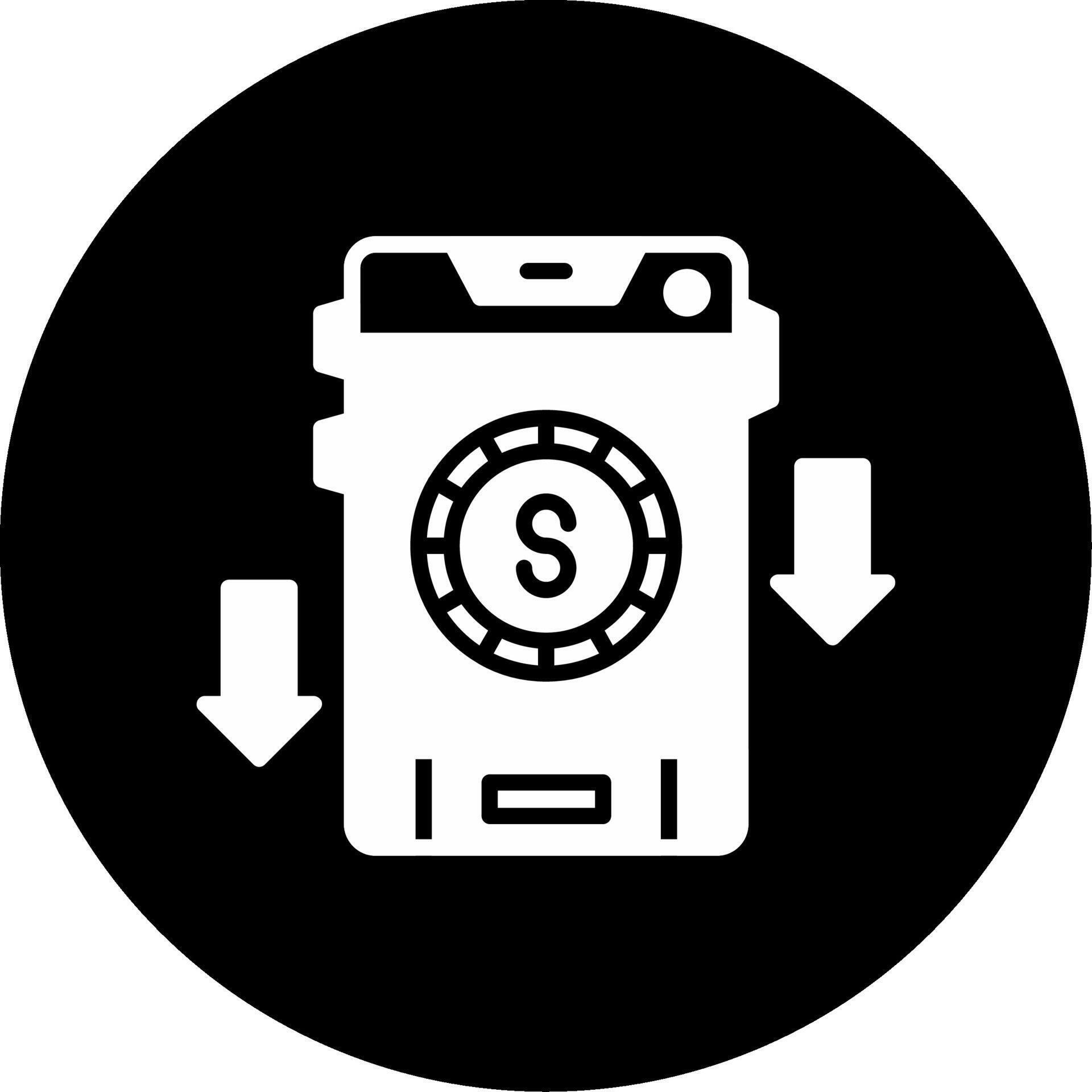 Dollar Price Decrease Glyph Circle Inverted 71486702 Vector Art at Vecteezy