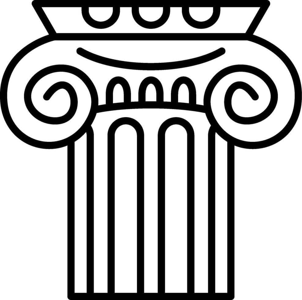 Column Linear Element Icon Pillar Support Structure 71490691 Vector Art ...
