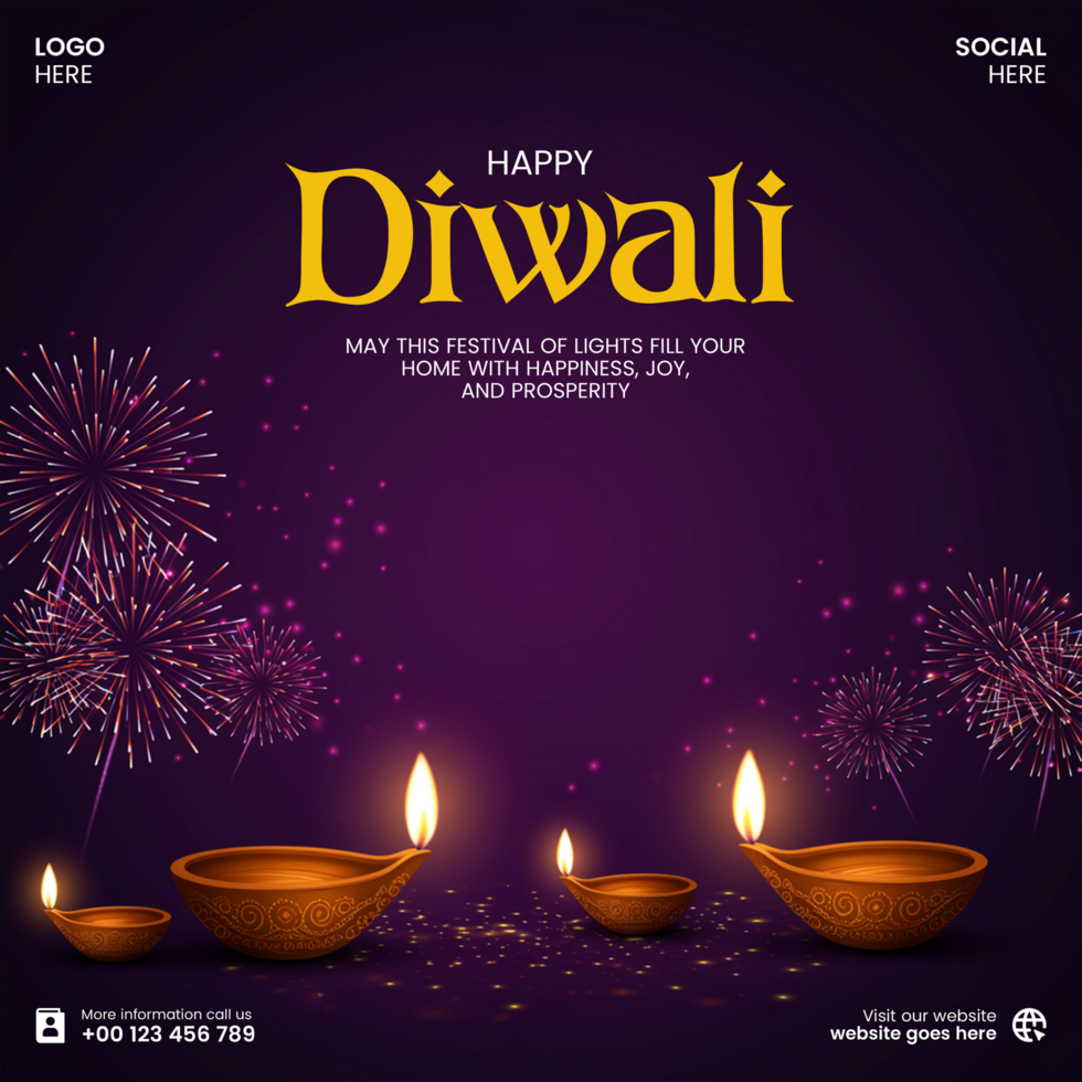 Editable Grand Happy Diwali Flyer Social Media Post flyer banner design Free Download Festive ...