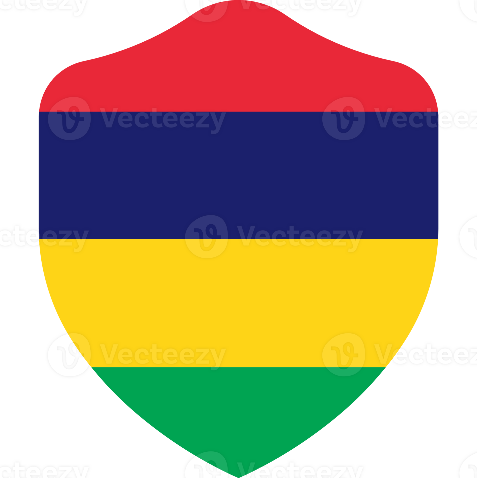 Mauritius Flag On Shield Shape 72307171 PNG