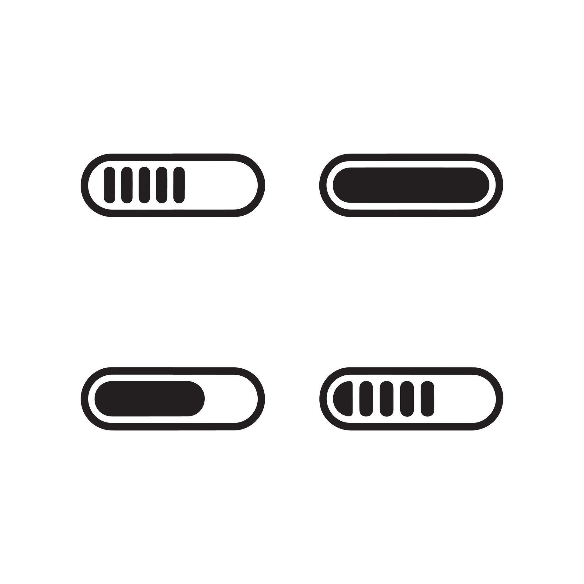 Progress Bar Solid Icons Set for Task Progress 72593843 Vector Art at ...