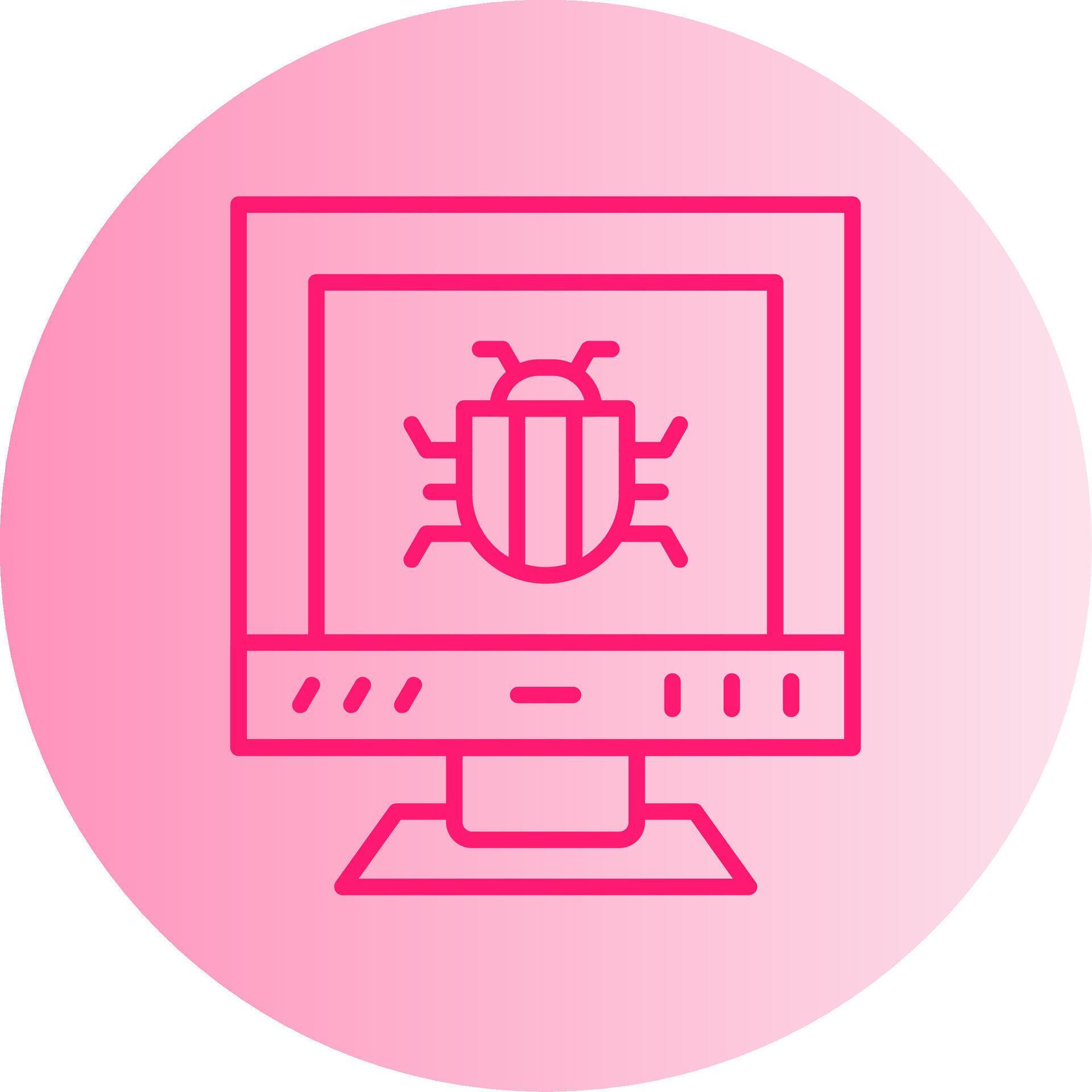 Software System Bug Errors Gradient Two Tone Circle 72631580 Vector Art ...