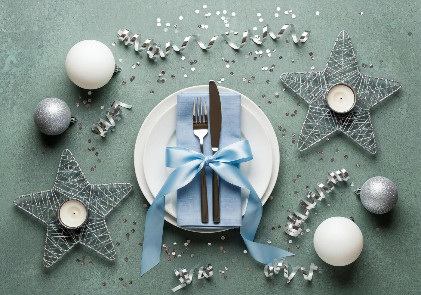 Christmas background, Christmas wallpaper, Elegant place setting with ...