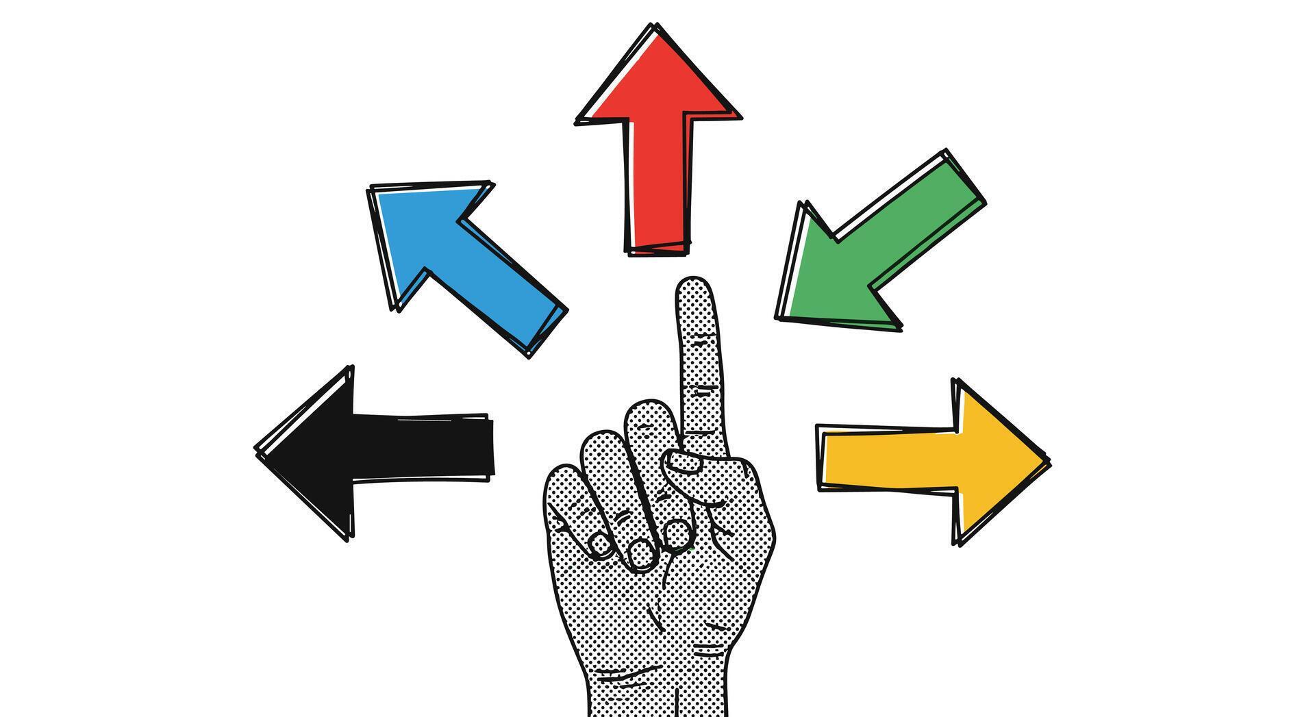 Choosing the right direction is important for success and growth. 73175619 Vector Art at Vecteezy