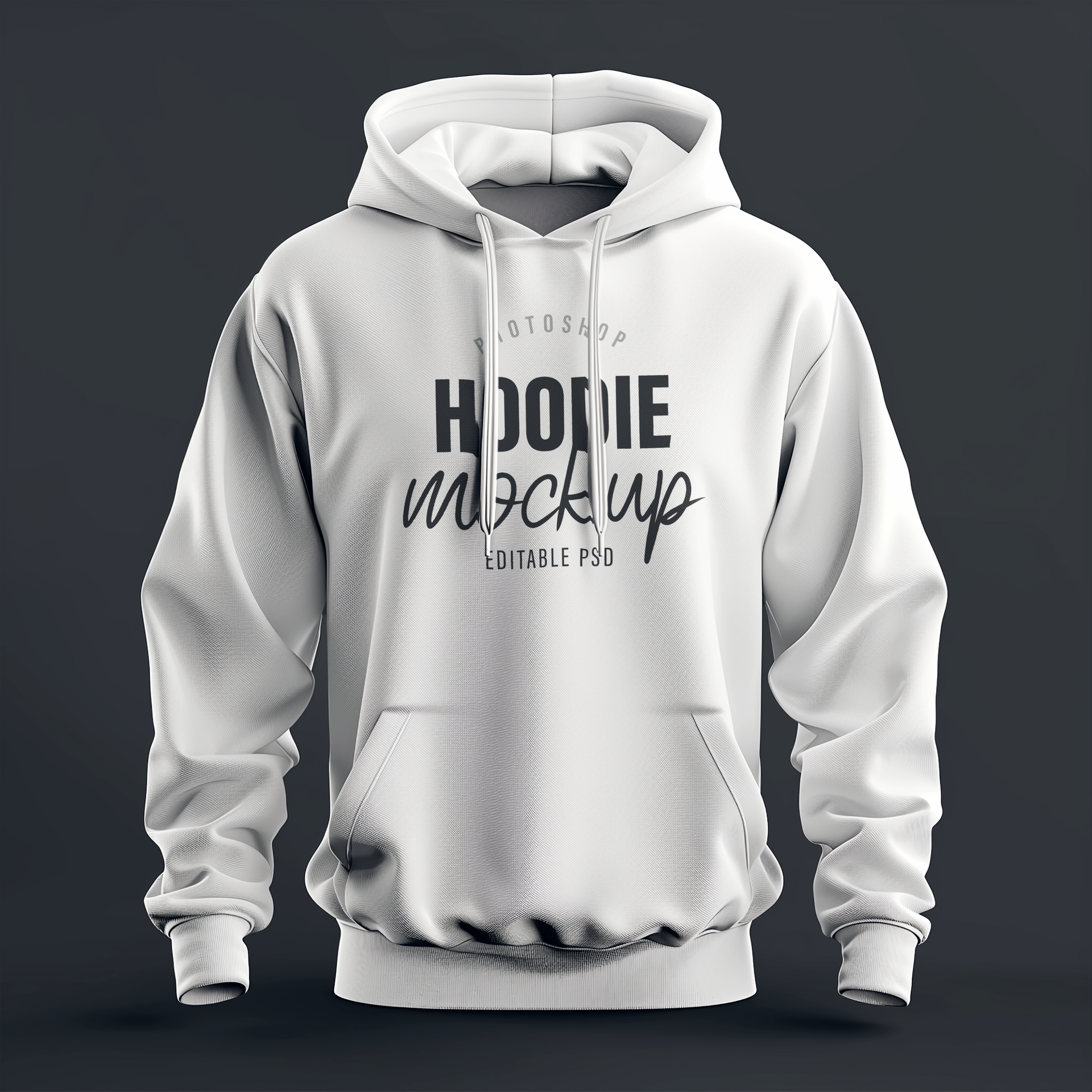 Minimal White Hoodie Mockup with Realistic Fabric Texture 73282146 PSD