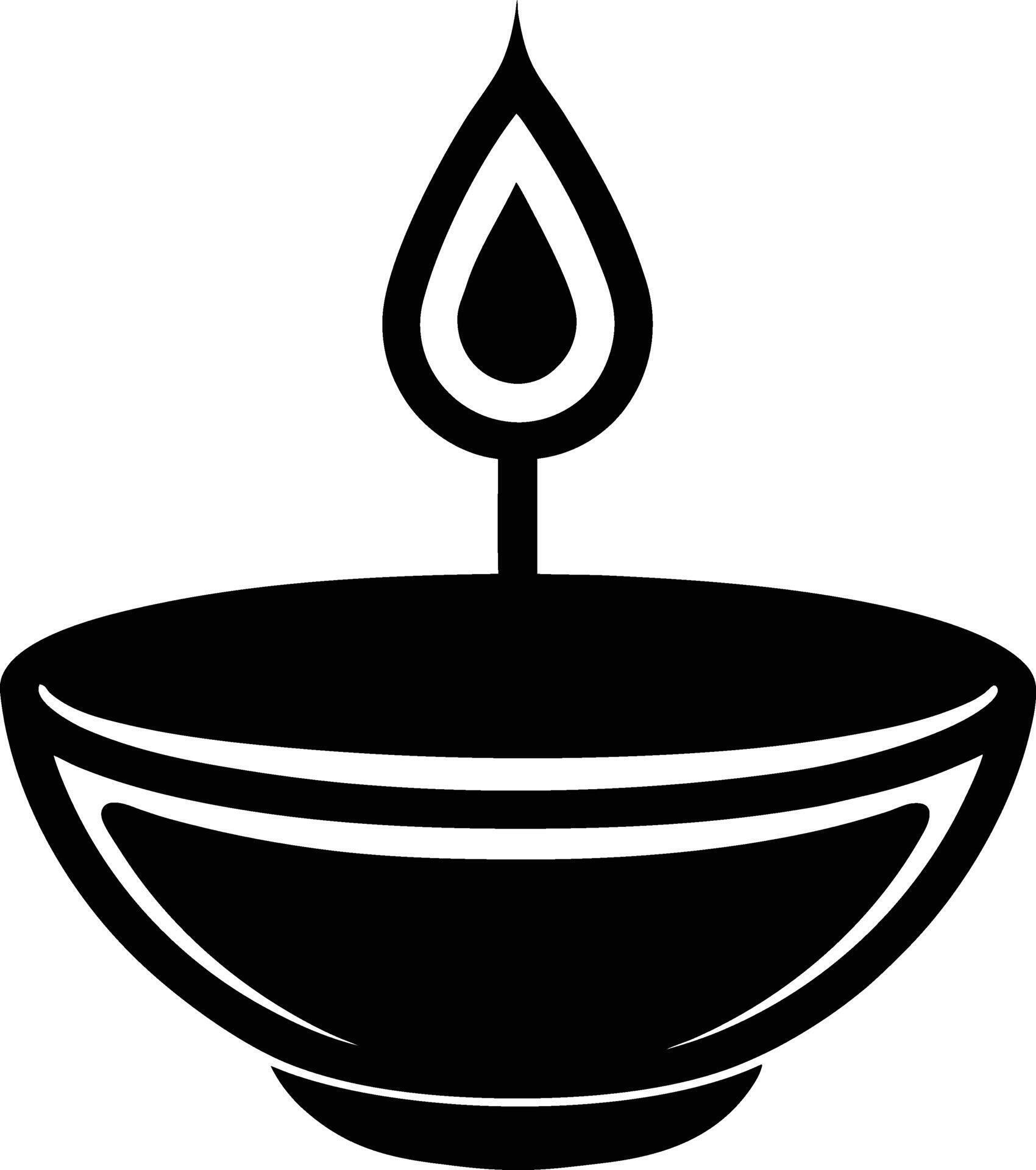 traditional diya lamp line art black and white 73425467 Vector Art at ...