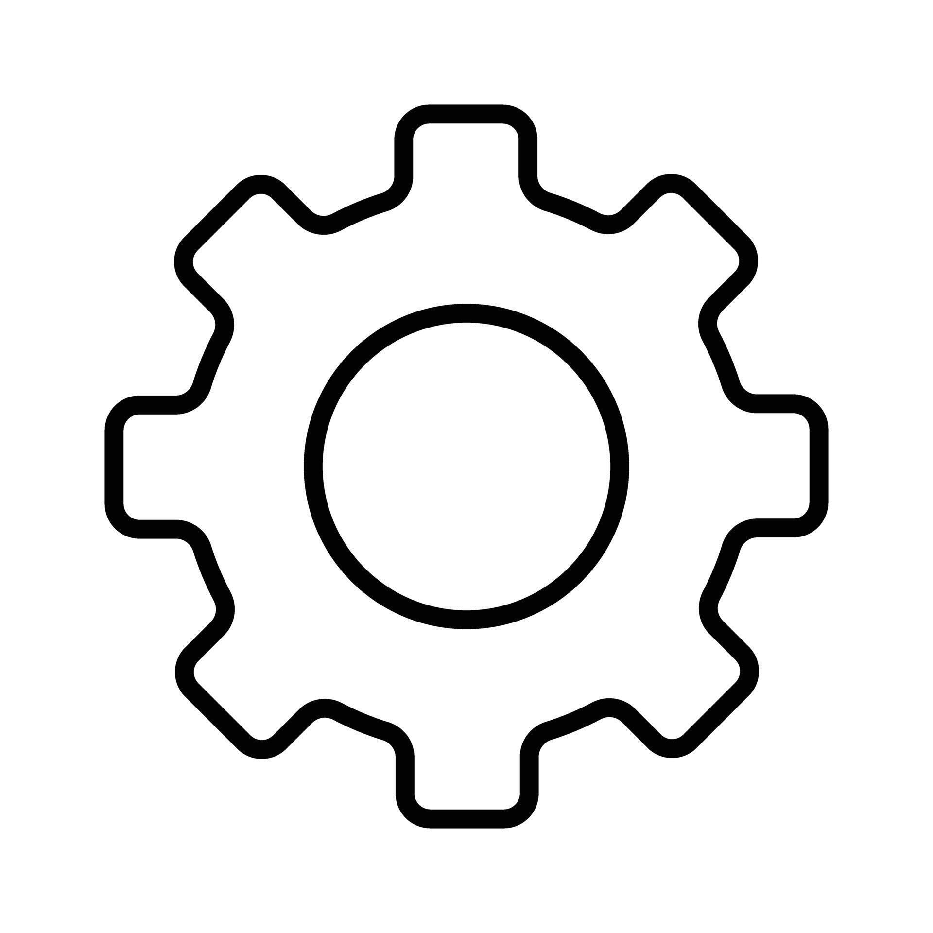 Outline Symbol for Settings, Configuration, Mechanics, and System ...