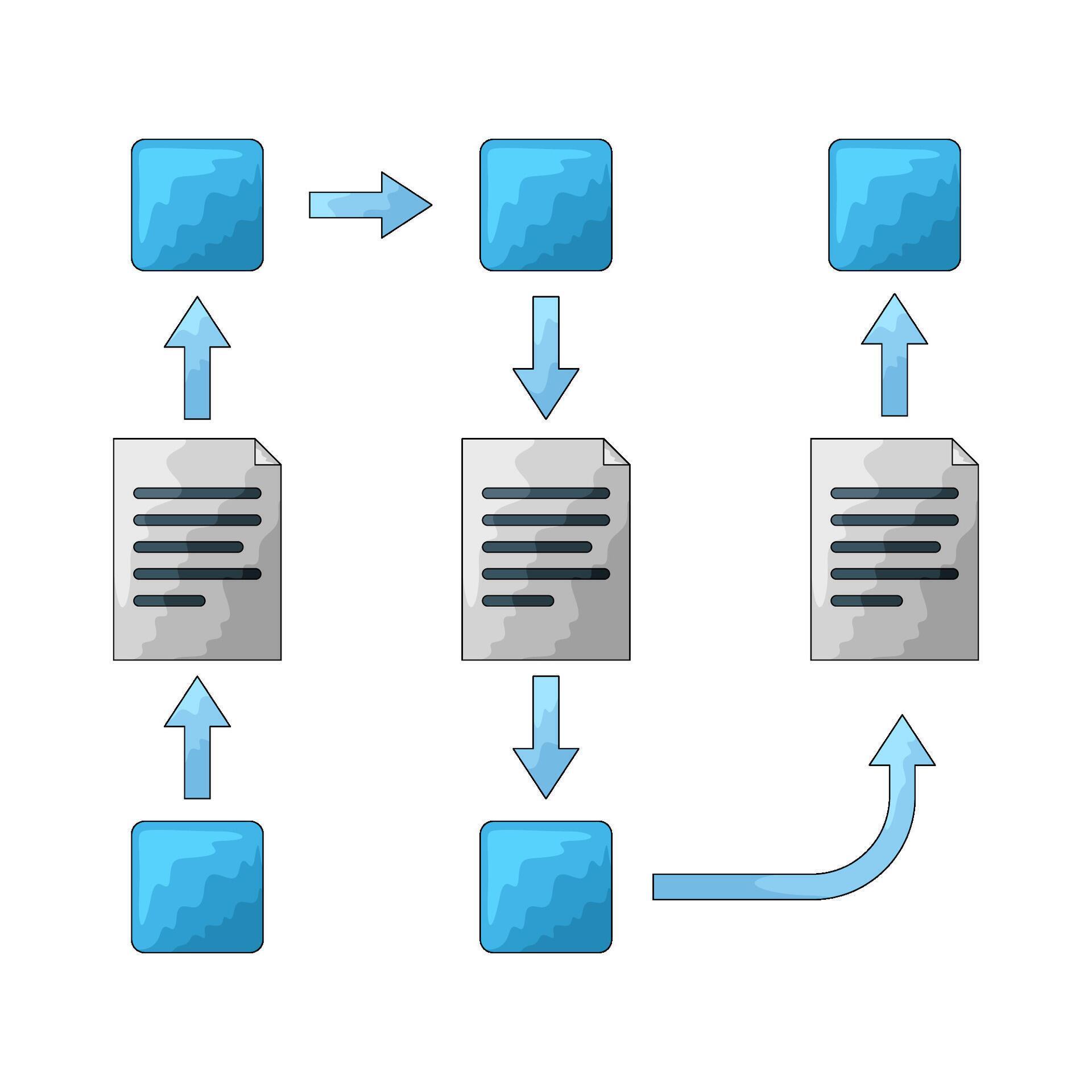 Flowchart Diagram Illustrating Document Processes 73560850 Vector Art ...