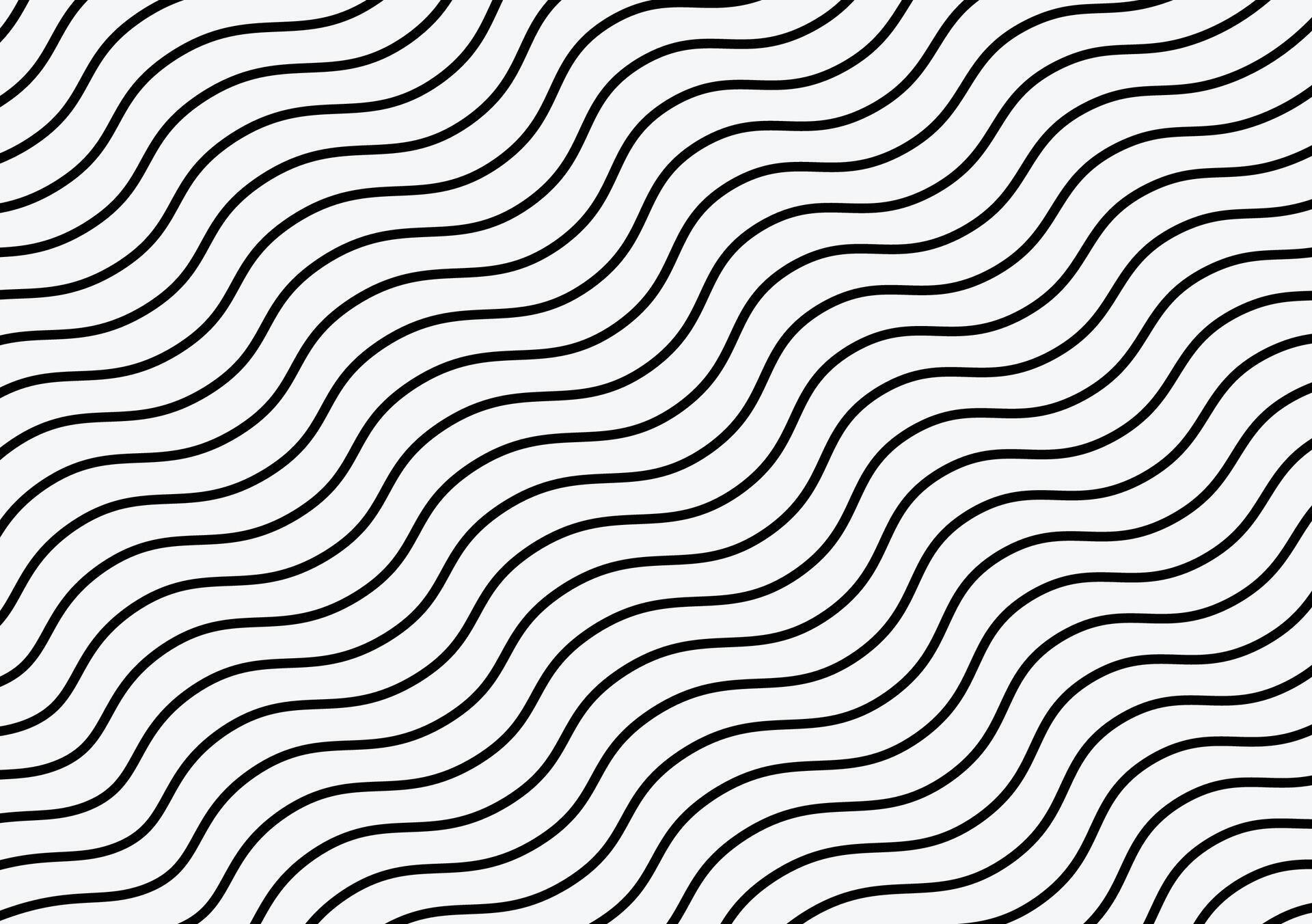 Abstract black and white optical illusion of flowing parallel wavy ...