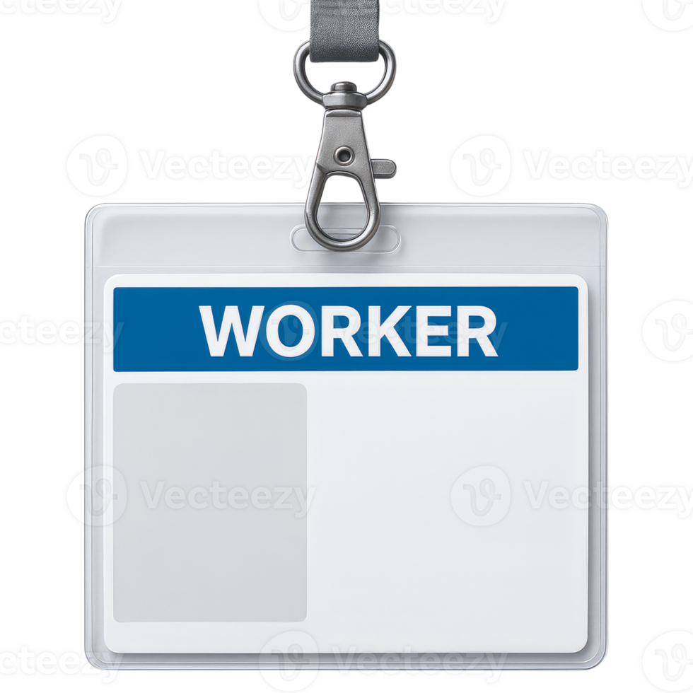 Blank Identification Badge for Worker with Clip and Holder Displaying ...