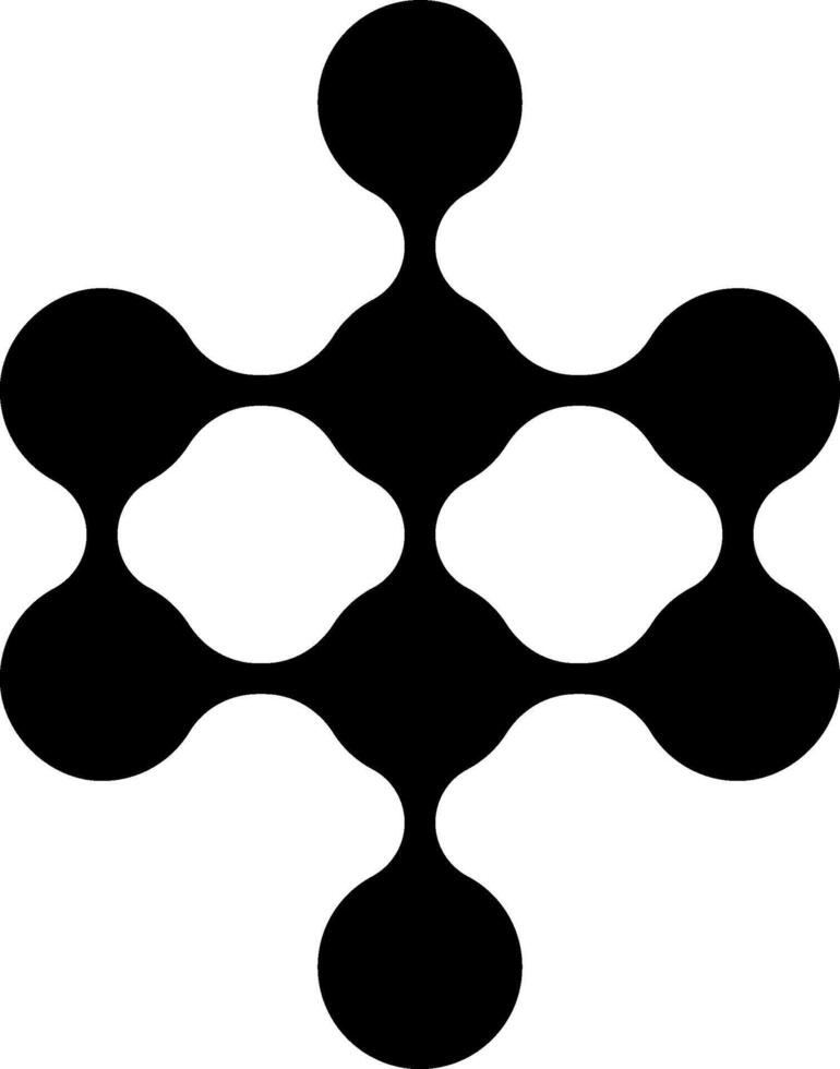 Circular elements interconnected to create a structured network pattern ...