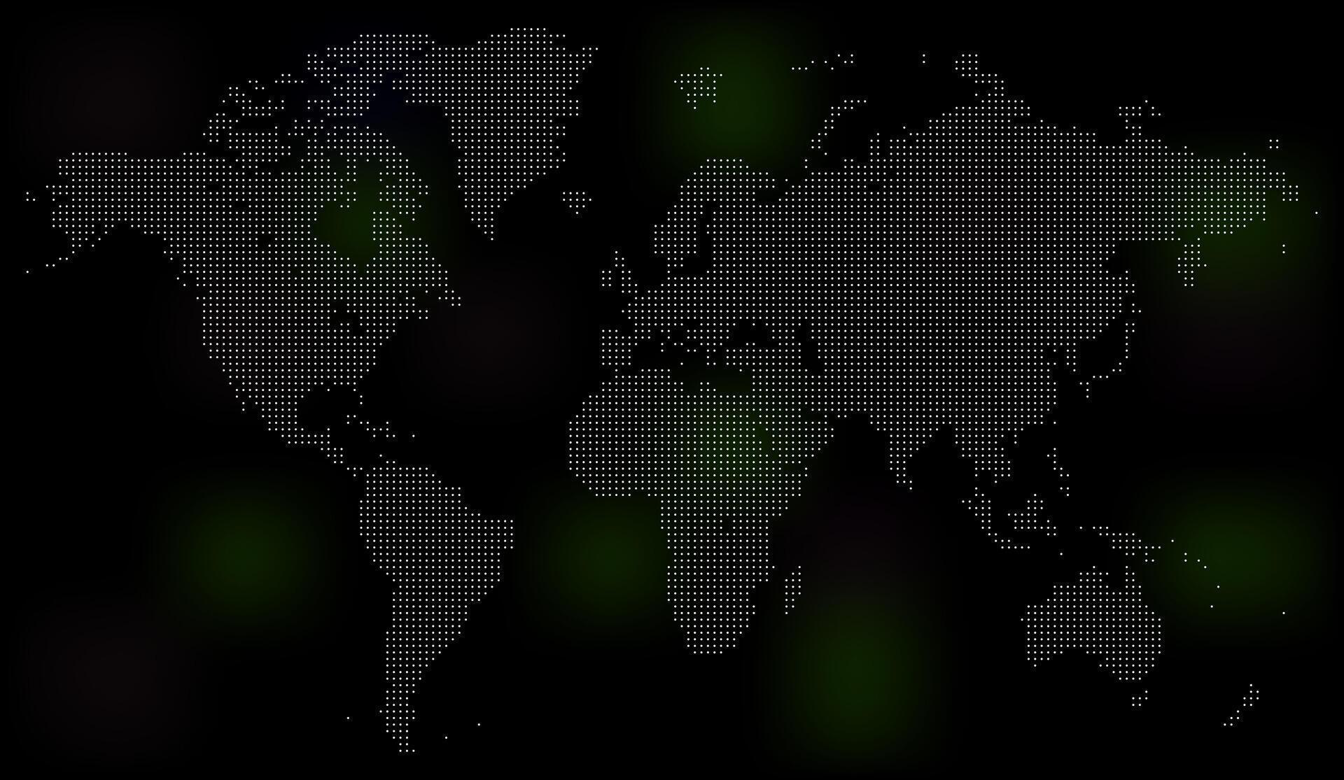 World map with small dot shape pattern. Digital global world map dotted ...