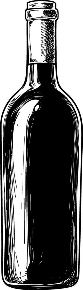 A black and white drawing of a bottle 74142209 Vector Art at Vecteezy