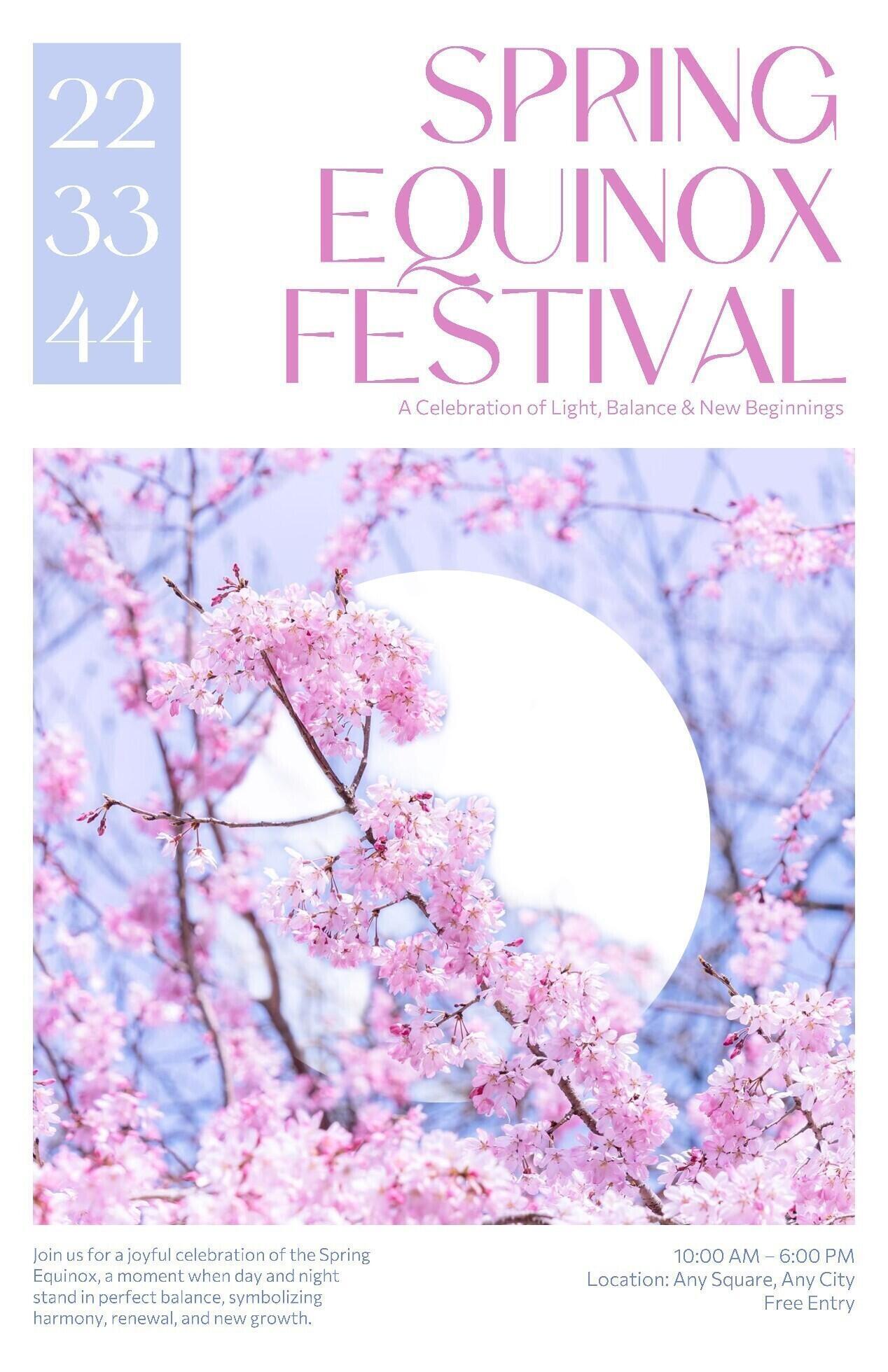 Spring Equinox Festival Poster 74148956 Template