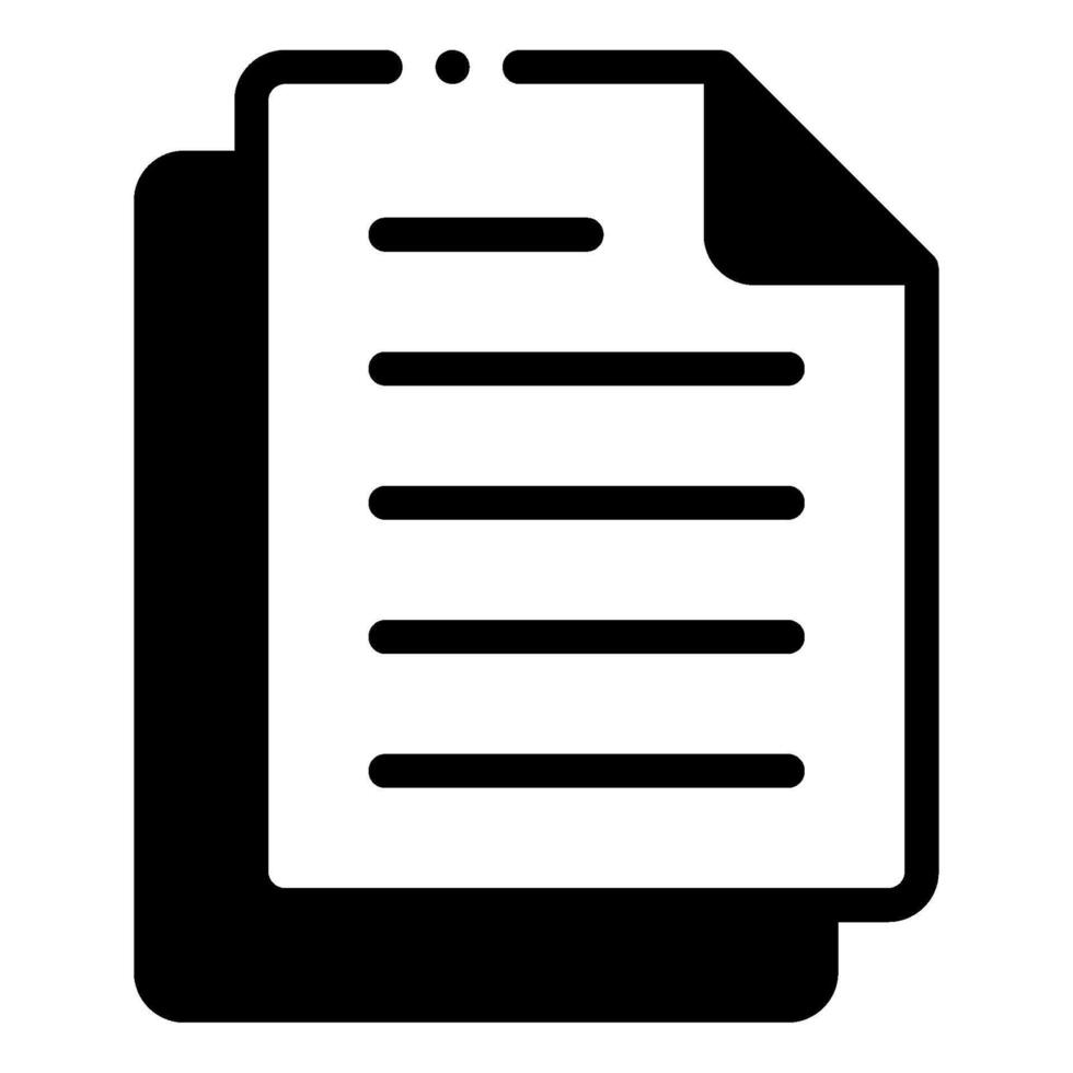 Document Icon solid 74316536 Vector Art at Vecteezy
