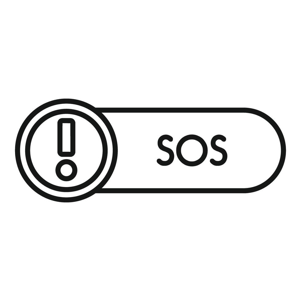 Sos emergency alert button with exclamation mark icon 74343994 Vector ...