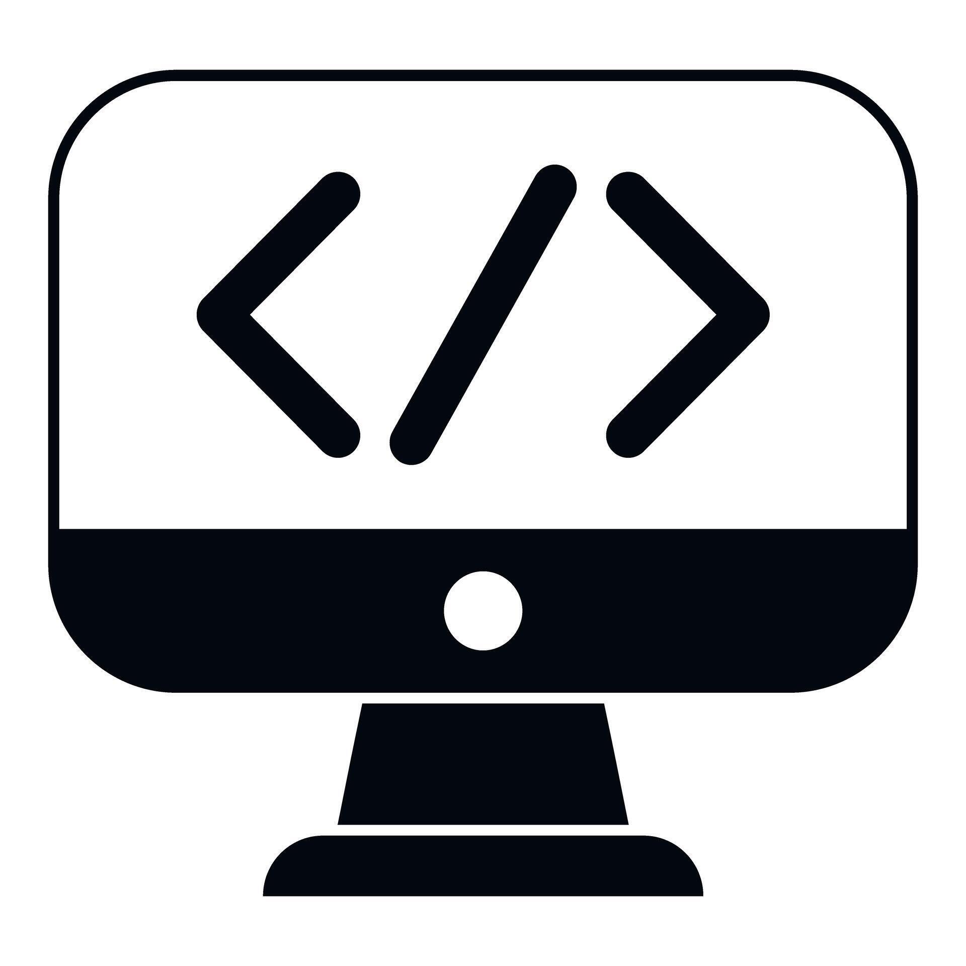 Computer monitor displaying programming code developing software ...