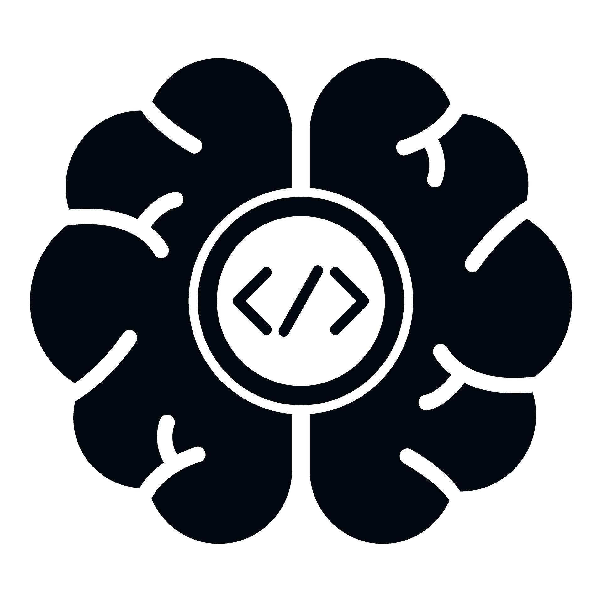 Brain with code symbol showing ai programming and logic 74357444 Vector ...