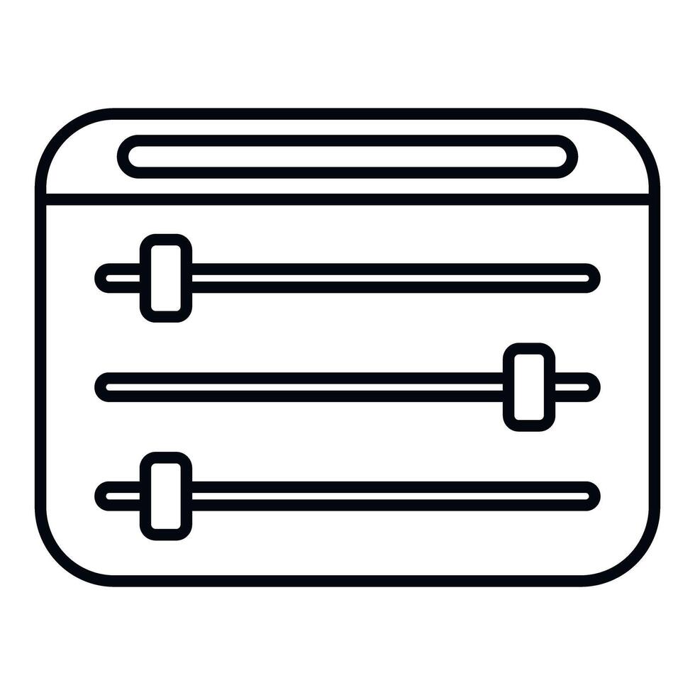 Application settings control panel with adjustment sliders 74360310 Vector Art at Vecteezy
