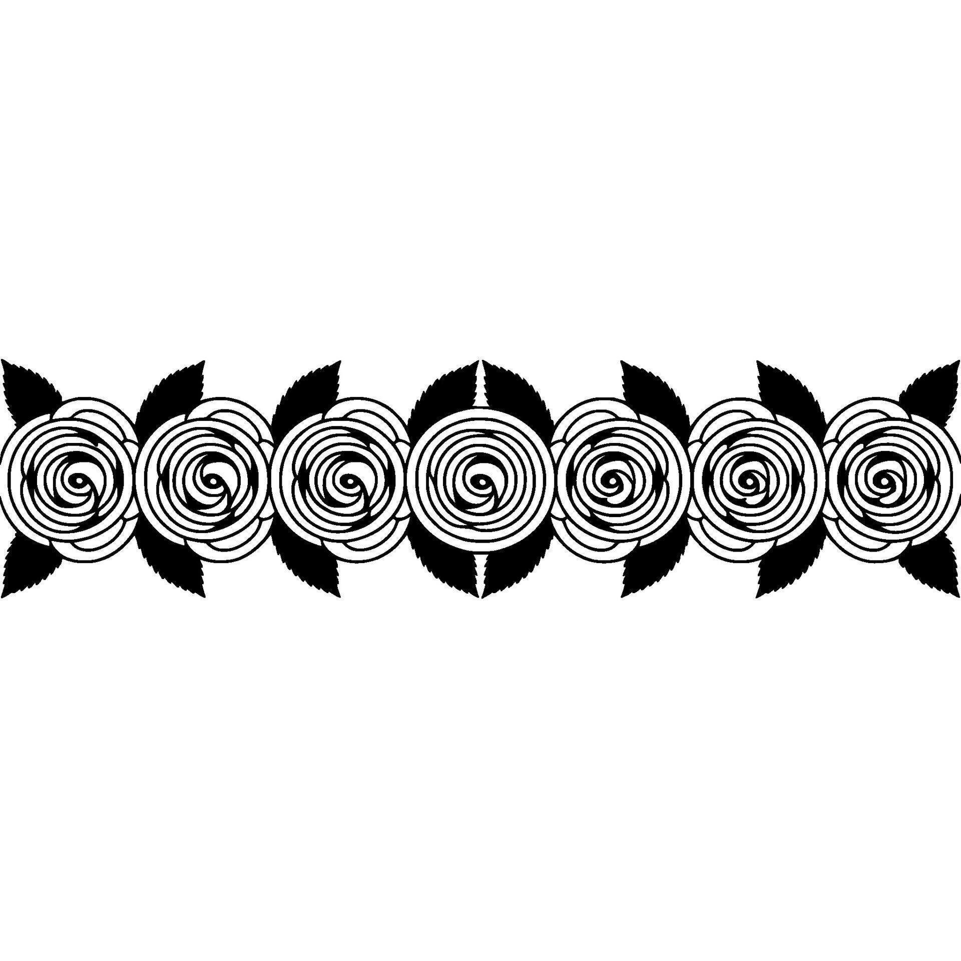 abstract line art illustration of a continuous row of stylized circular ...