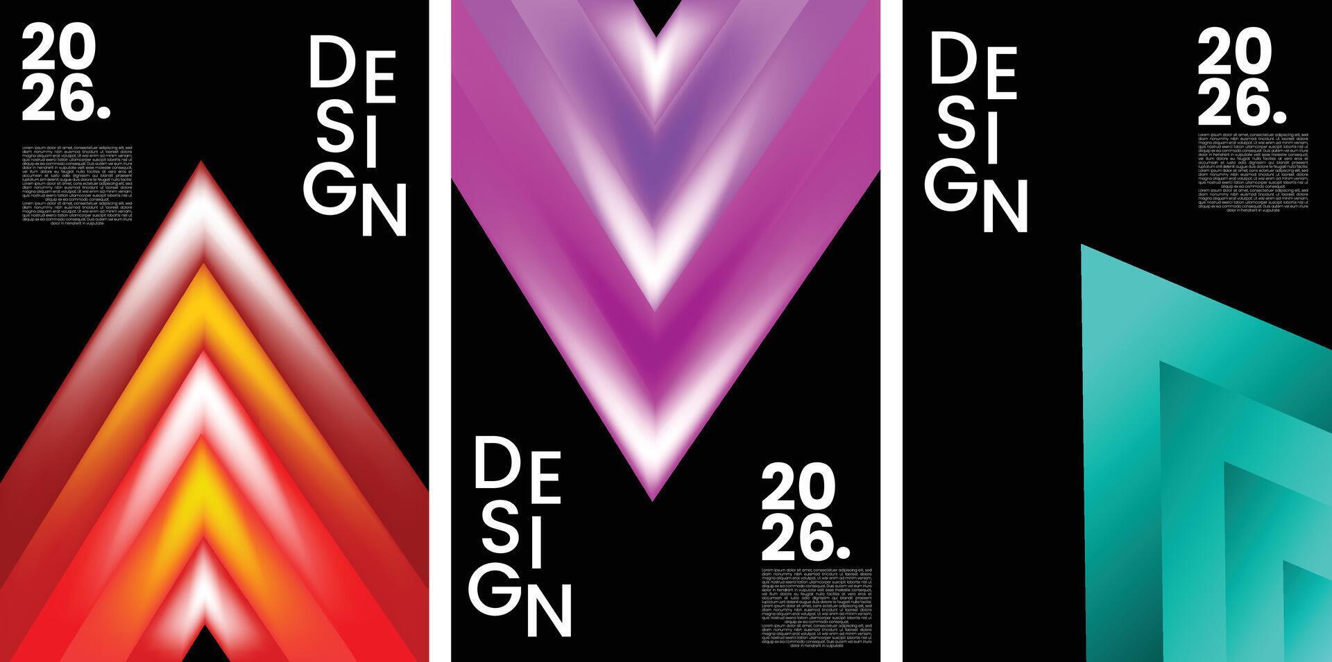 2026 Modern Poster Design Collection Abstract Gradient Art Backgrounds ...