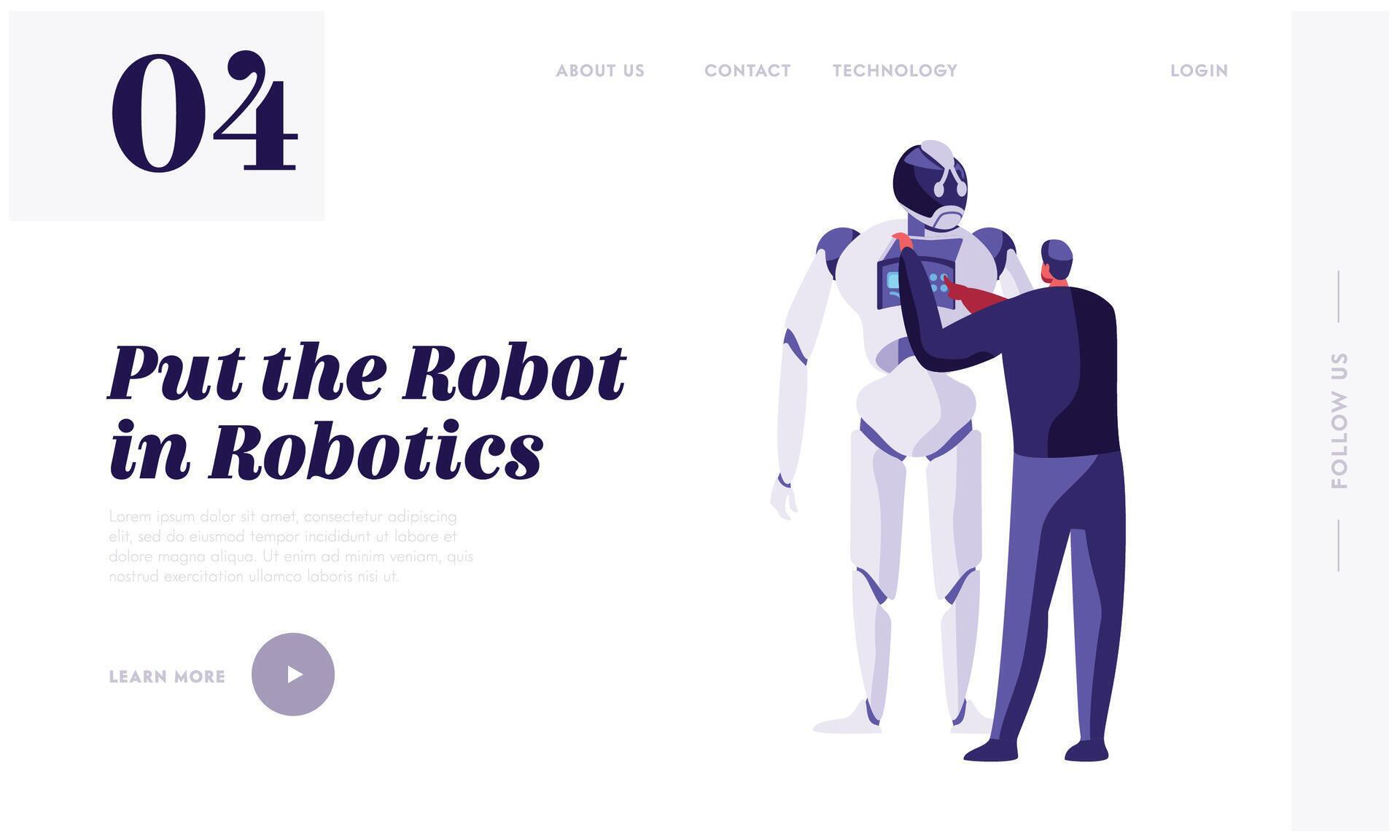 Engineer Character Programming Robot 74784362 Vector Art at Vecteezy