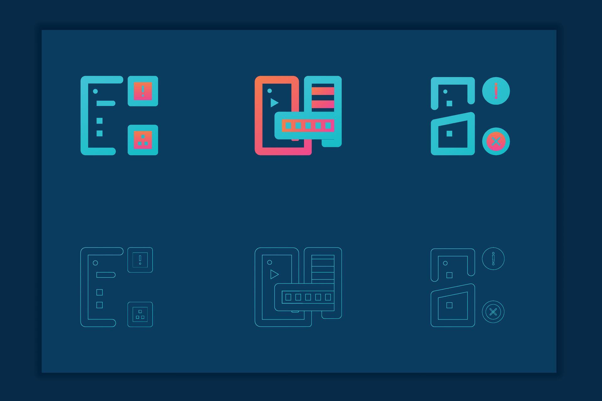 Digital SaaS UI System Status and Security Error Icons 74821210 Vector ...