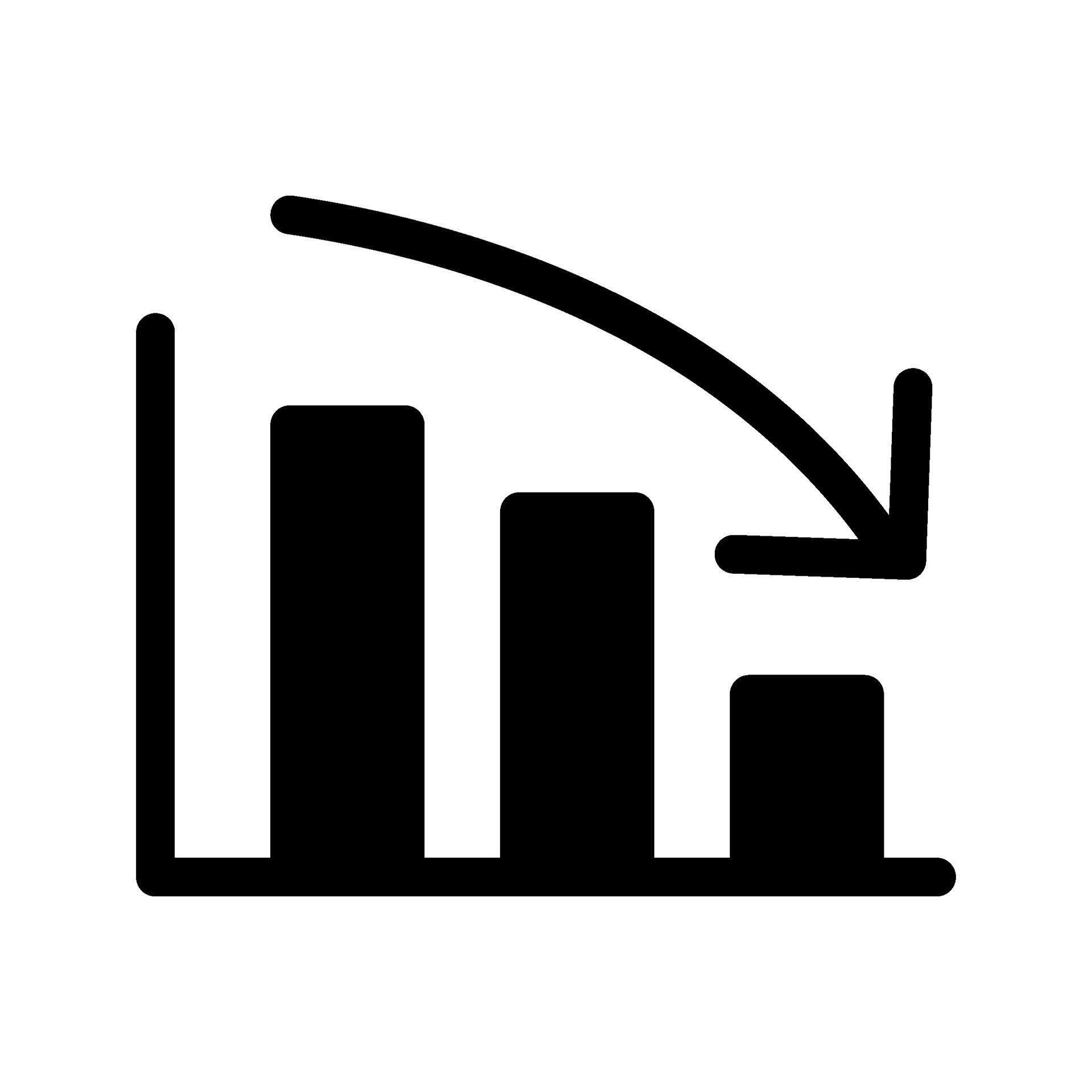Decrease Down Trend Icon 75223671 Vector Art at Vecteezy