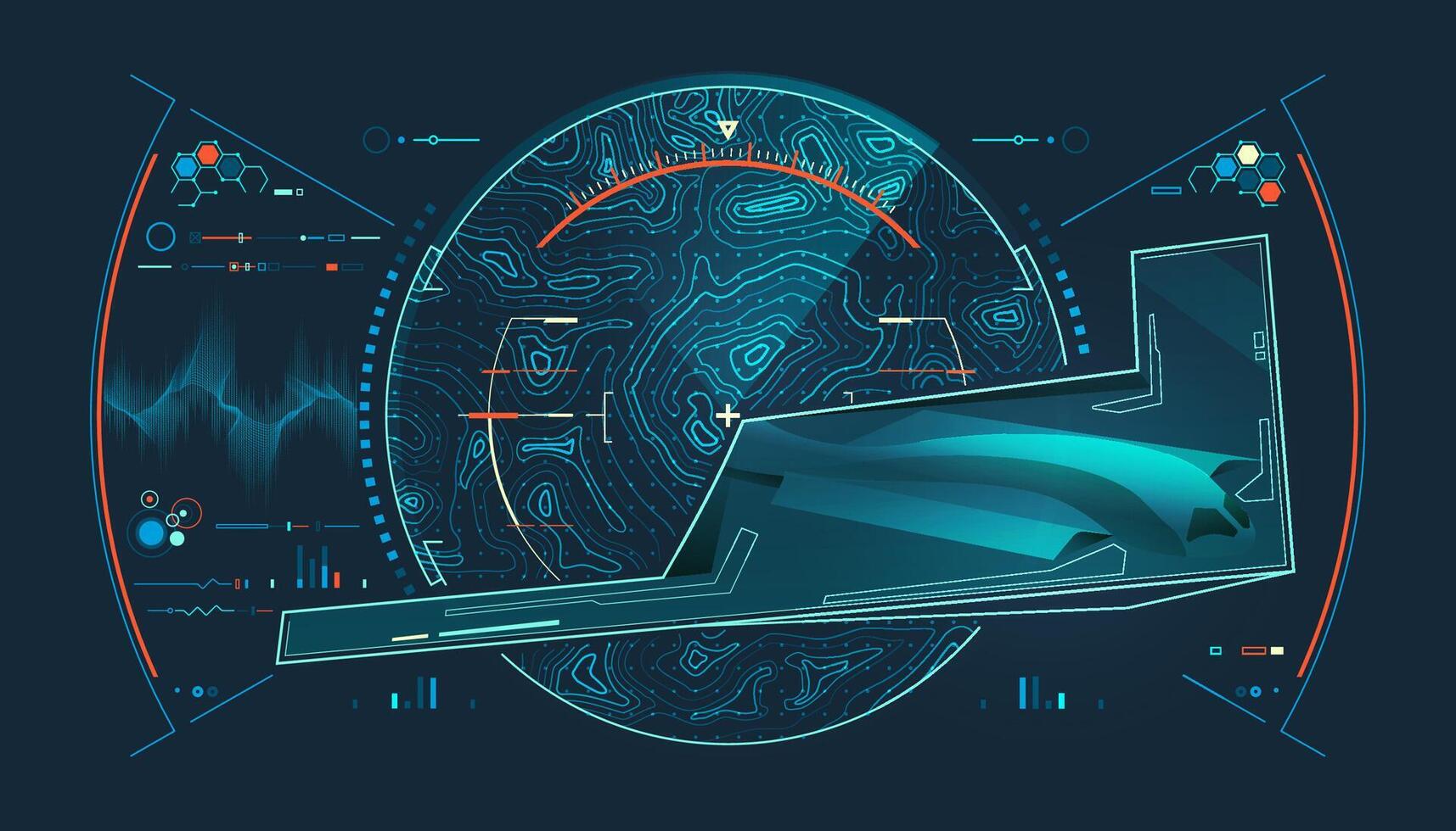 Futuristic Data Visualization with Graphical Elements 75324298 Vector ...