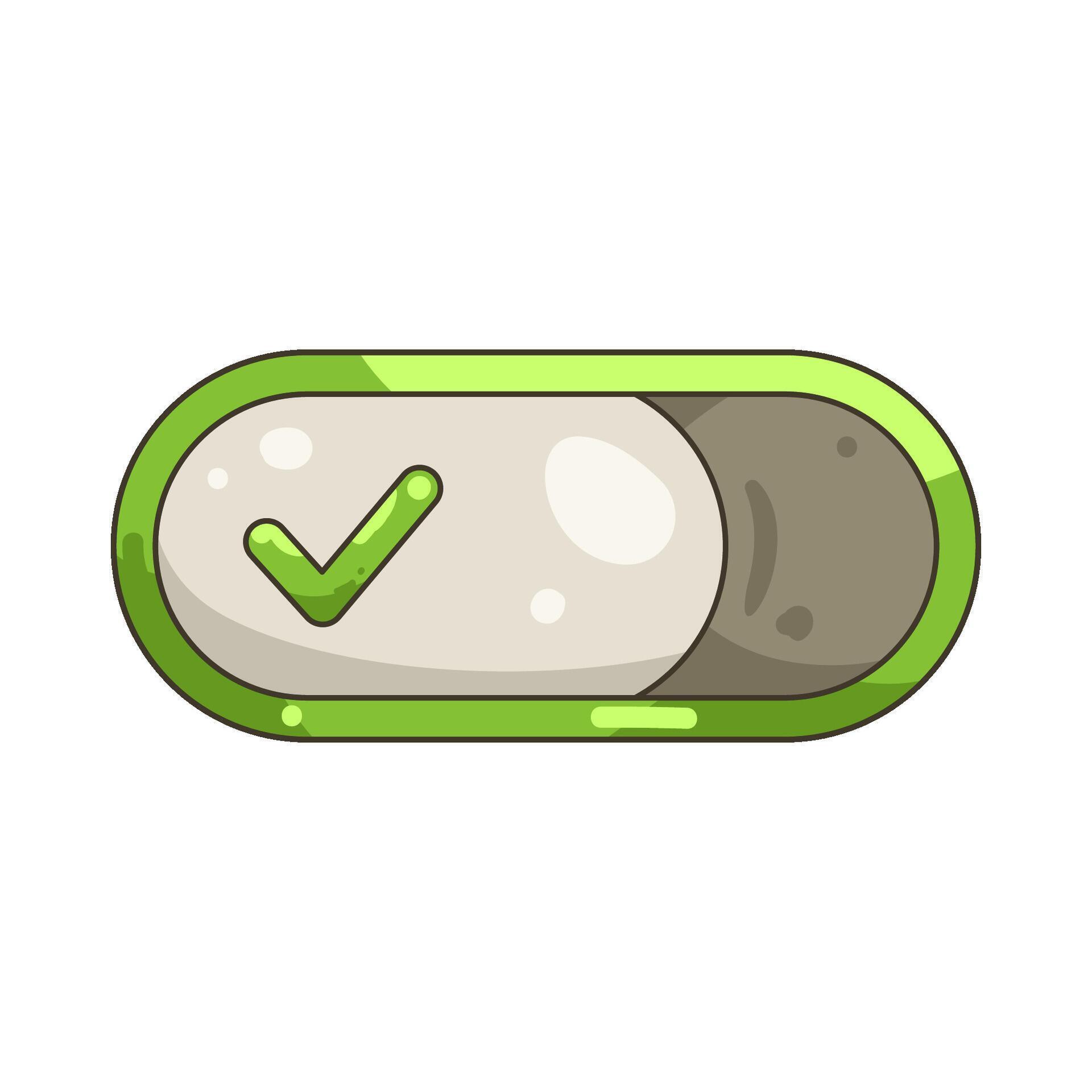 Toggle Switch with Check Mark 75352960 Vector Art at Vecteezy