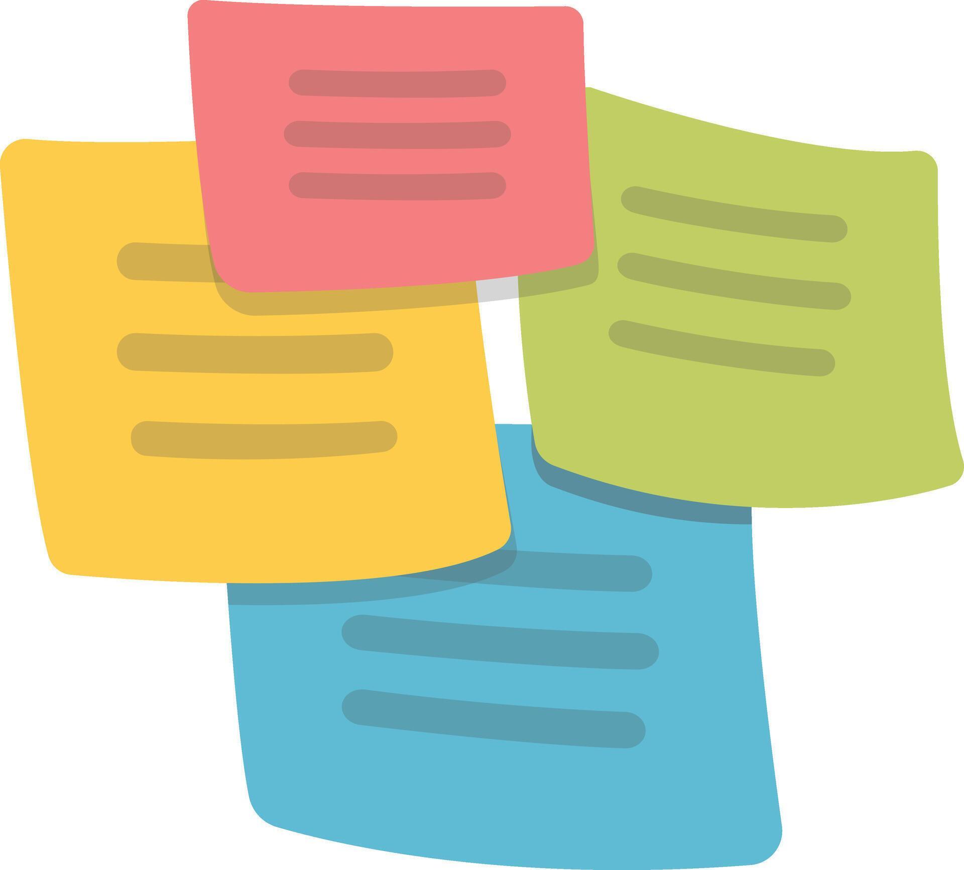 Flat Sticky Notes 76782709 Vector Art at Vecteezy