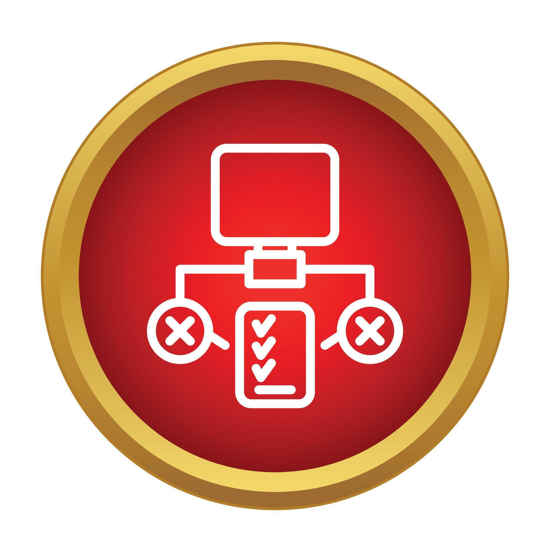 Computer flowing algorithm decision process icon 79379904 Vector Art at ...