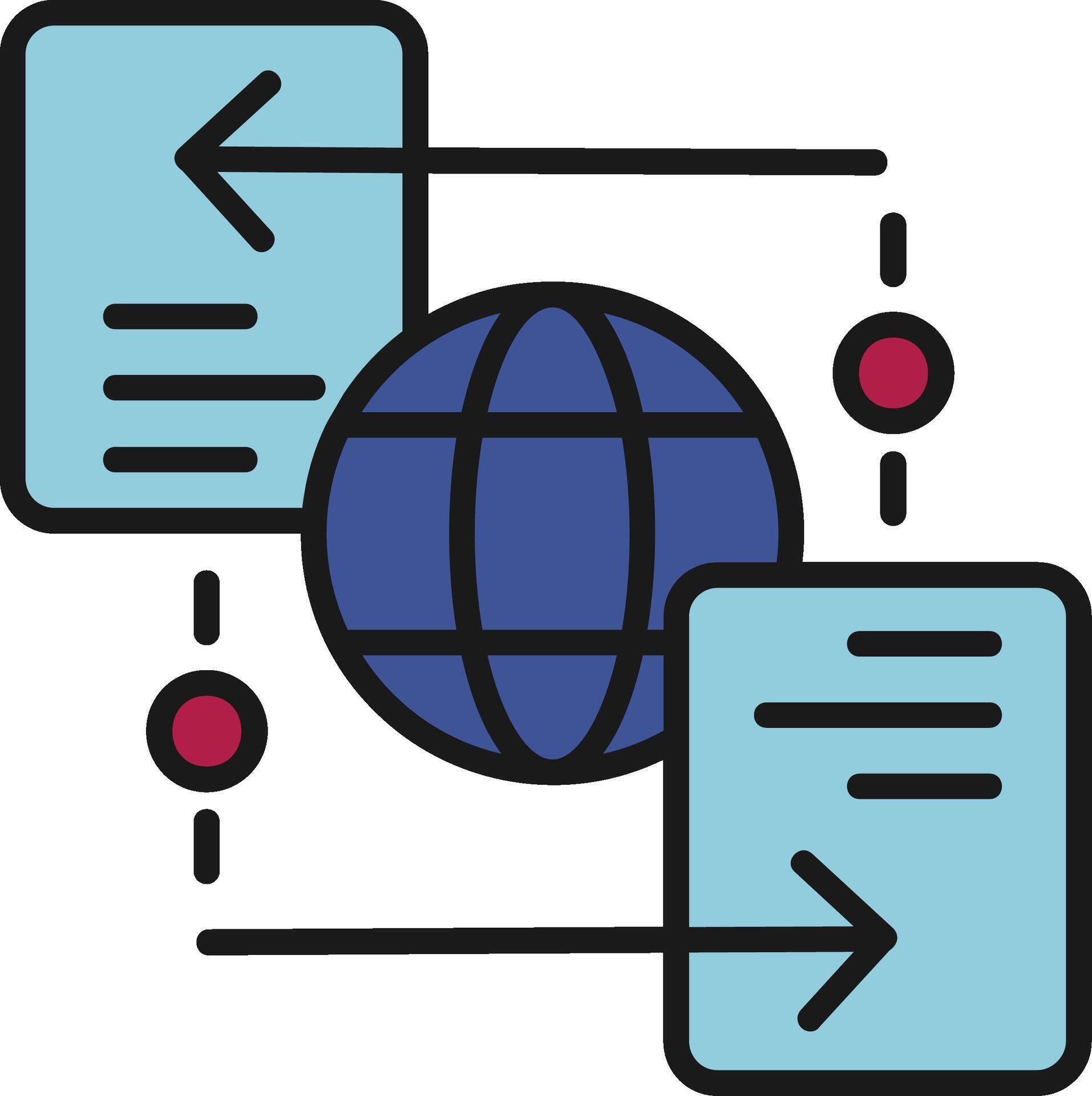 System Standard Network Protocol Transfer Data 79674951 Vector Art at ...
