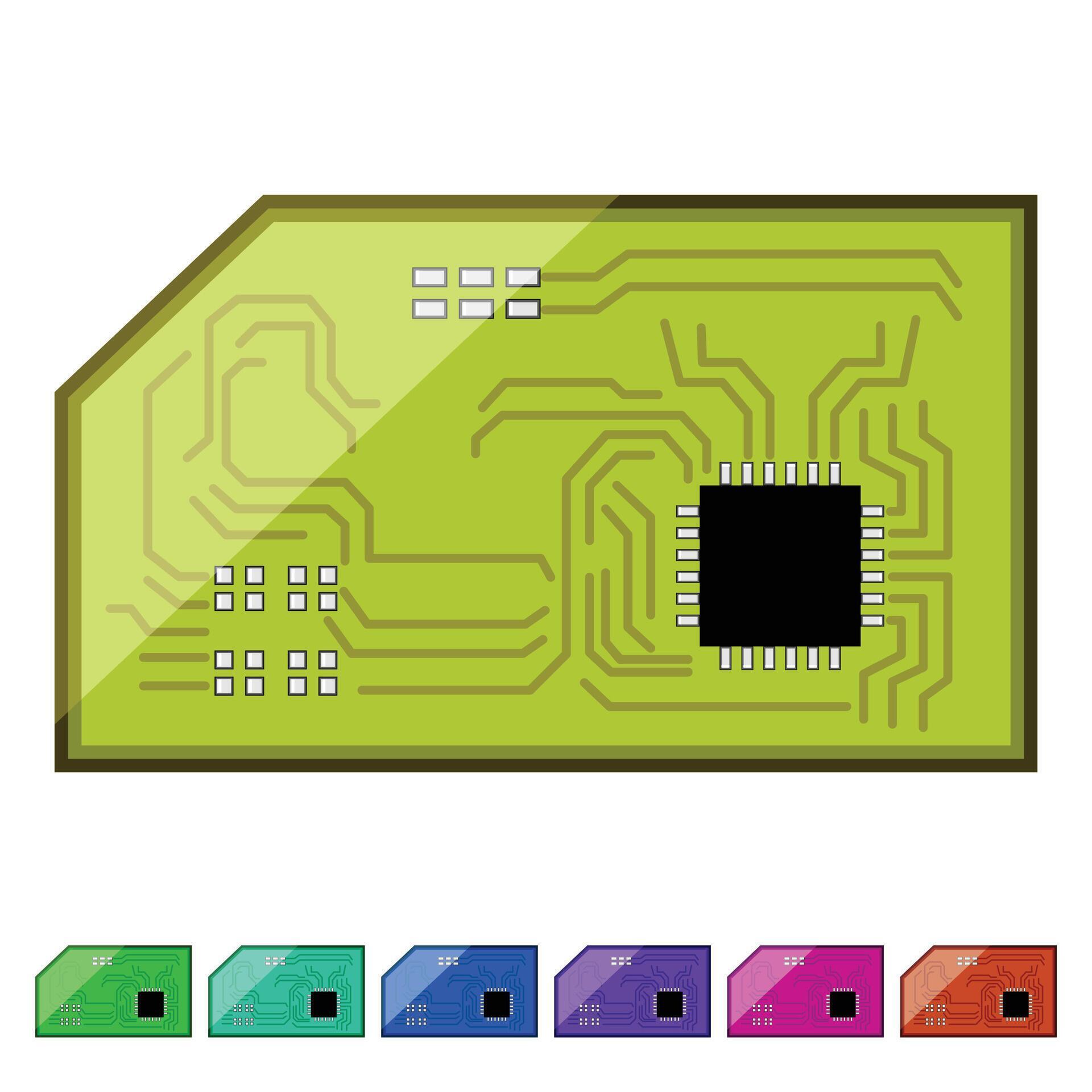 processor microcontroller cartoon graphic 80030869 Vector Art at Vecteezy
