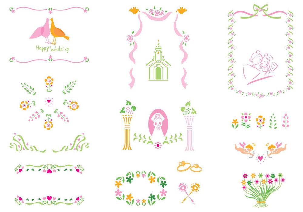 Wedding Floral Border Vector Art, Icons, and Graphics for Free Download