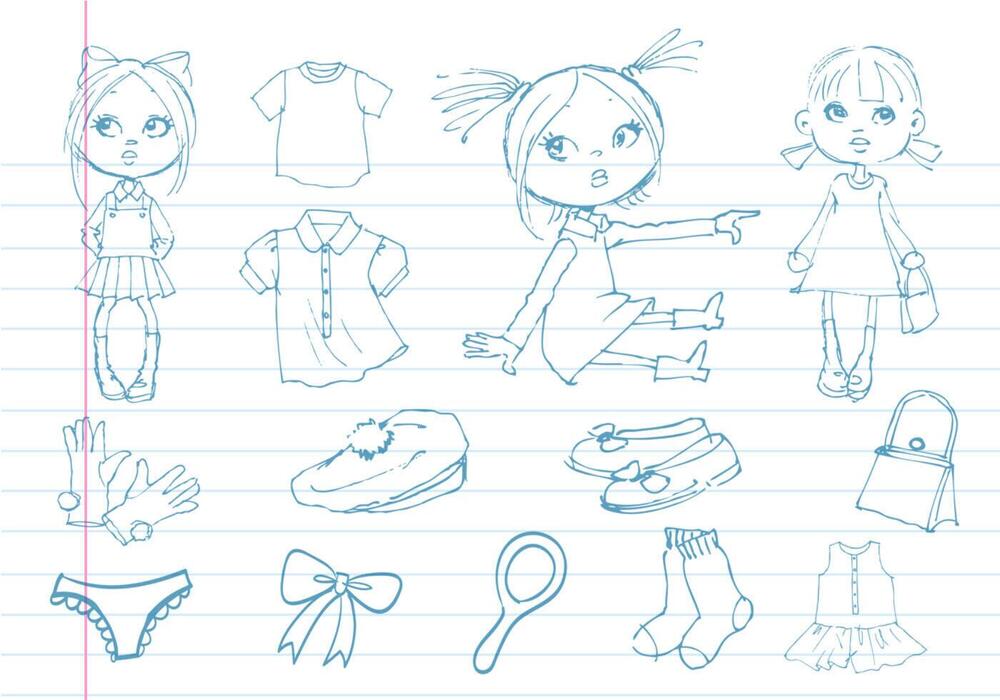 Kids Fashion Vector Art, Icons, and Graphics for Free Download