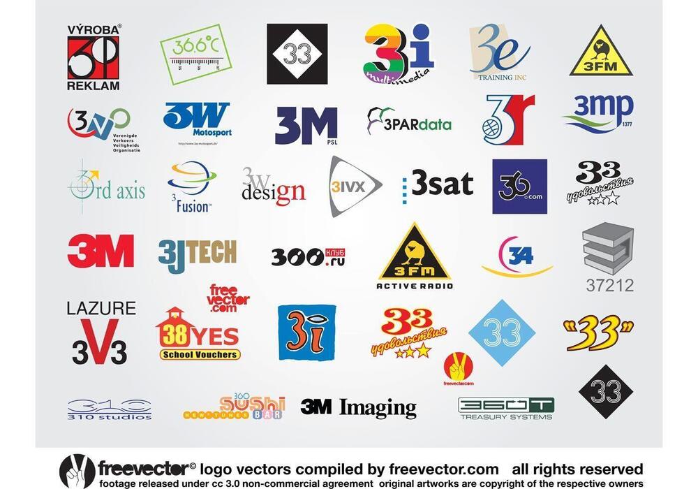 Three Logo Vector Art, Icons, and Graphics for Free Download