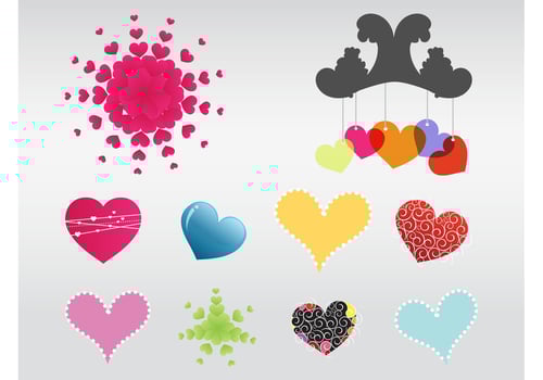 Vector Hearts Icons Set - Download Free Vector Art, Stock Graphics & Images
