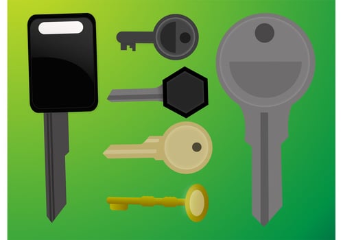 Hand Drawn Vintage Key Vectors - Download Free Vector Art, Stock ...