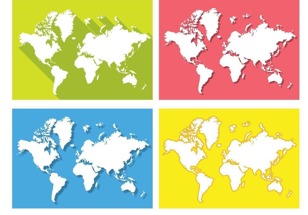 Flat World Map Free Vector Art - (20,152 Free Downloads)
