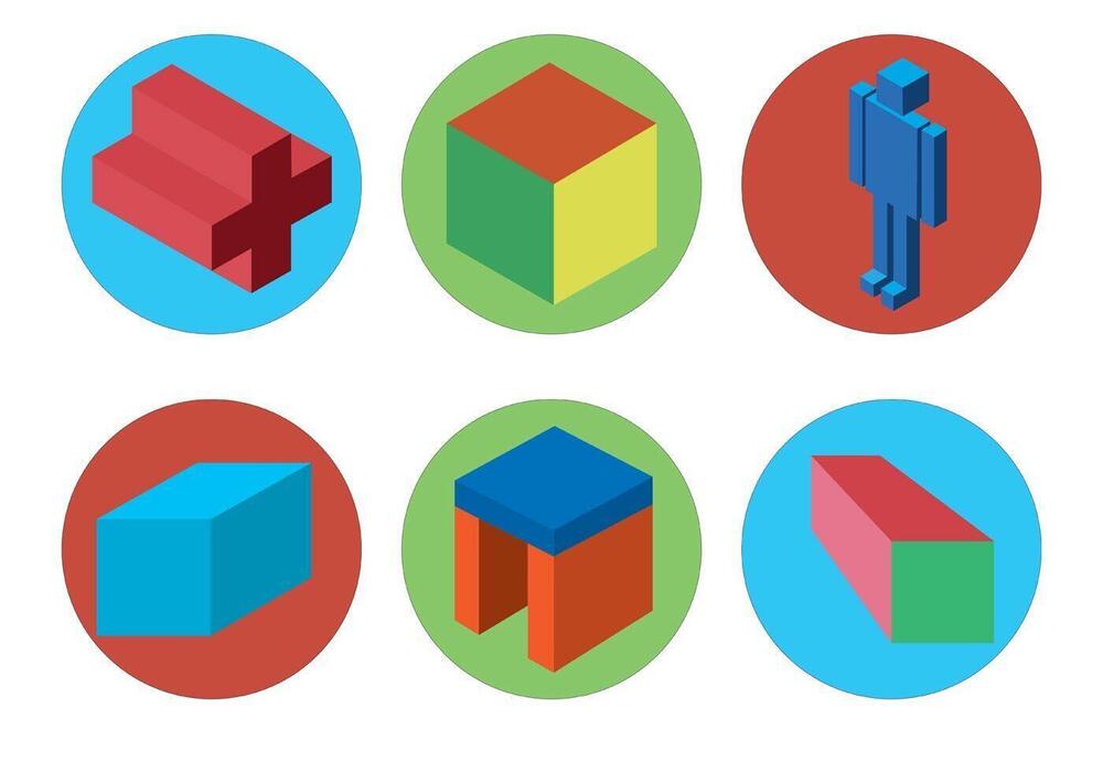 Isometric Shapes Vector Art, Icons, and Graphics for Free Download