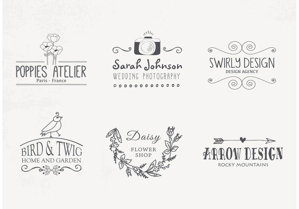 Hand Drawn Logo Vector Art, Icons, and Graphics for Free Download