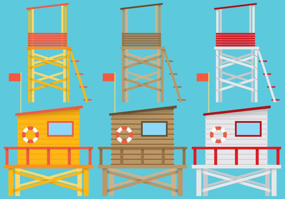 Lifeguard Tower Vector Art, Icons, and Graphics for Free Download