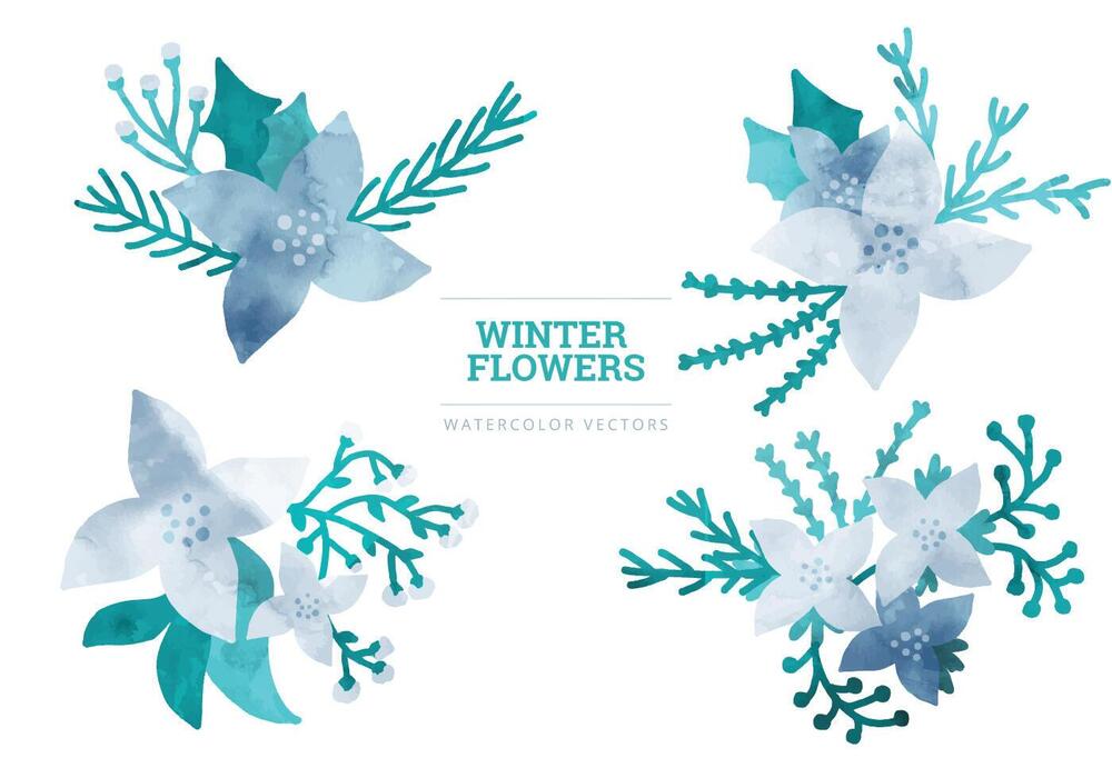 Winter Flowers Vector Art, Icons, and Graphics for Free Download