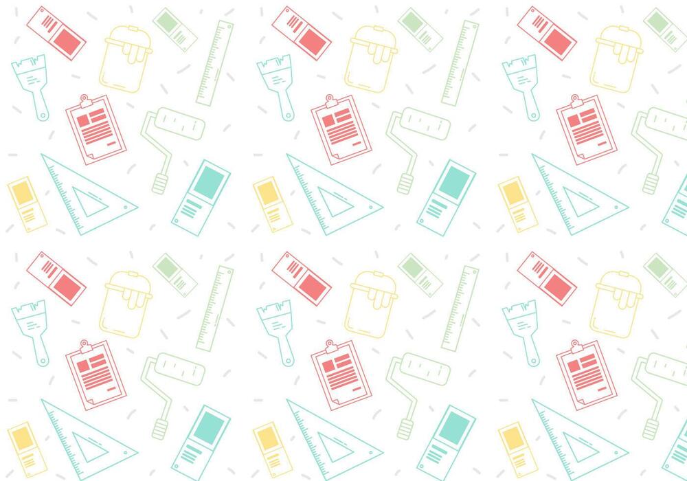 Graphic Designer Tools Icon Pattern Background Vector Art, Icons, and ...