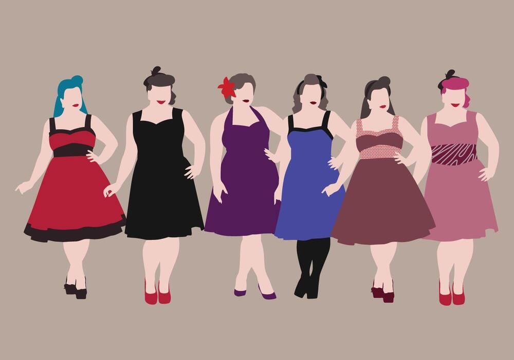 Plus Size Woman Vector Art, Icons, and Graphics for Free Download