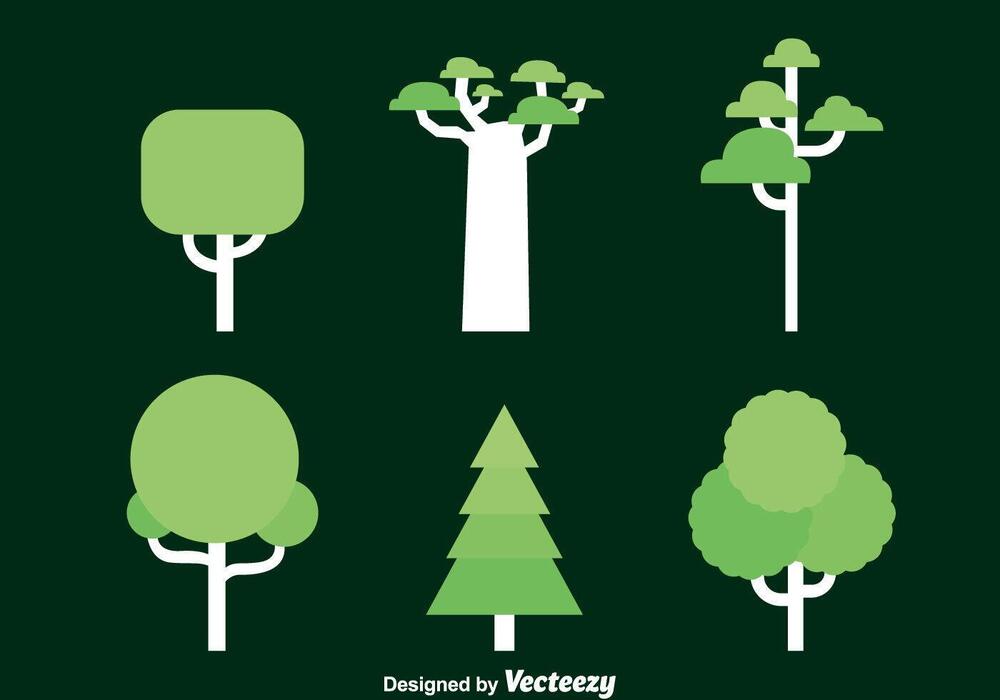 Flat Design Tree Vector Art, Icons, and Graphics for Free Download