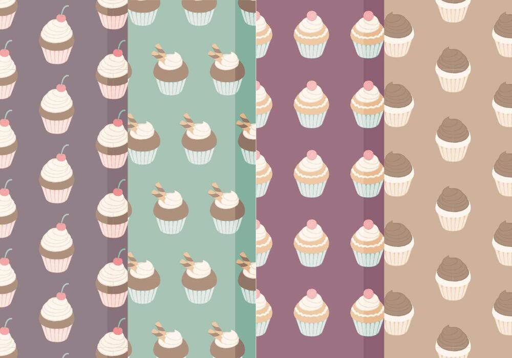 Cupcake Pattern Vector Art, Icons, and Graphics for Free Download